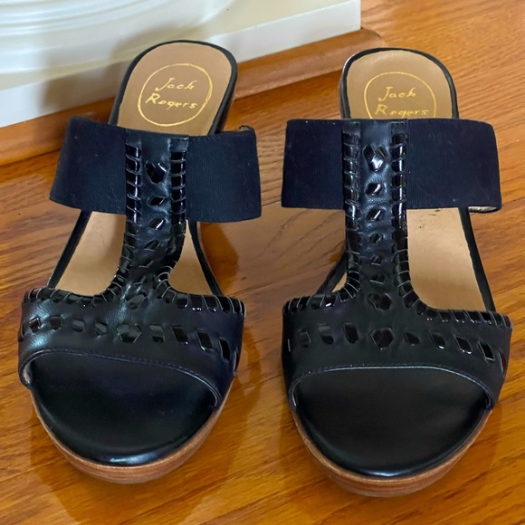 Jack Rogers | Shoes | Jack Rogers Nora Wedge In Black | Poshmark